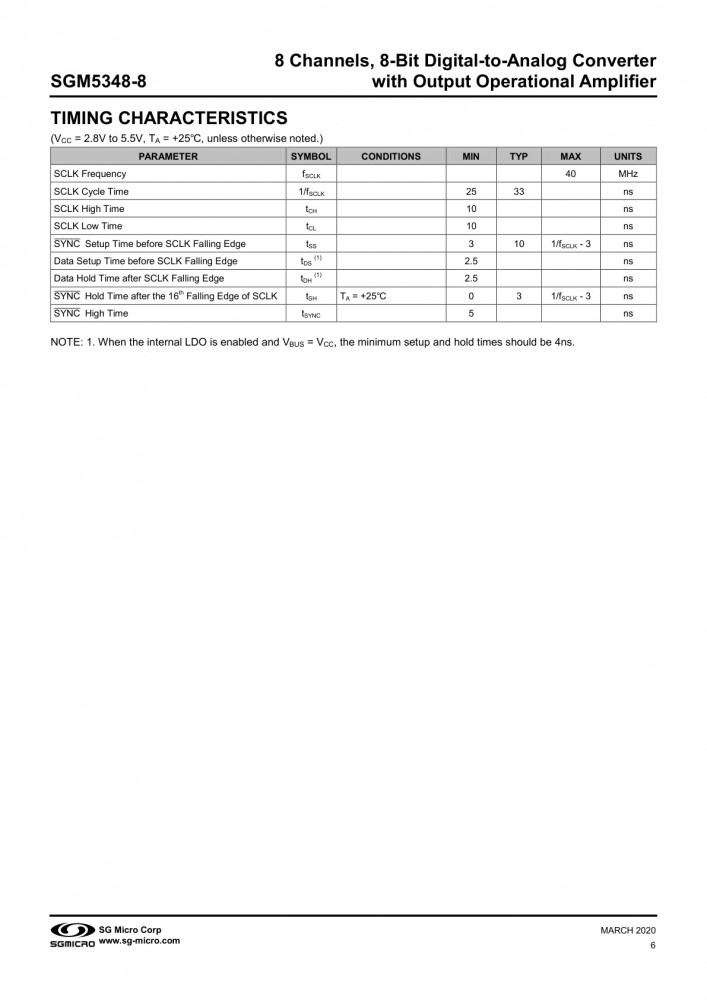 SGM5348-8 datasheet page 6