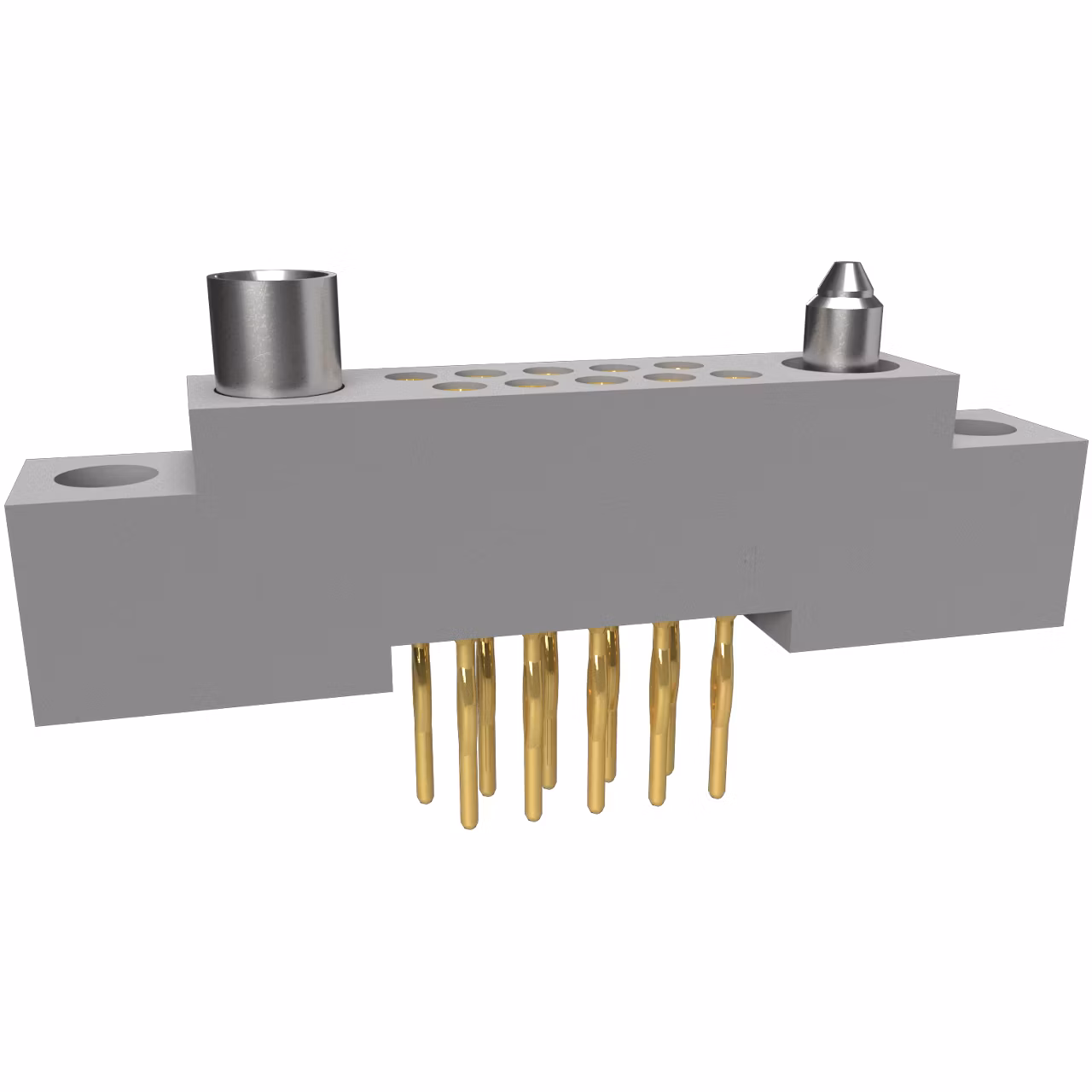 AirBorn R Series, Rectangular Board Mount Receptacle, Right-Angle, Plastic Body, 3 Rows, 0.075
