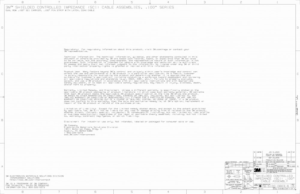 3M SCI cable assembly documentation page 4