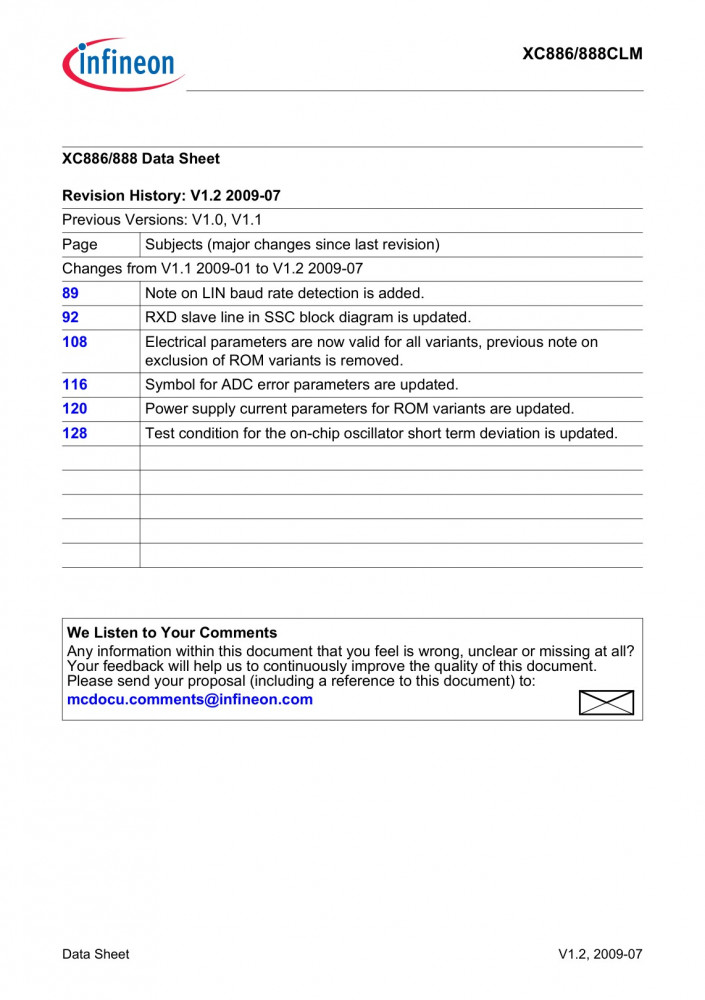 XC886LM datasheet page 4