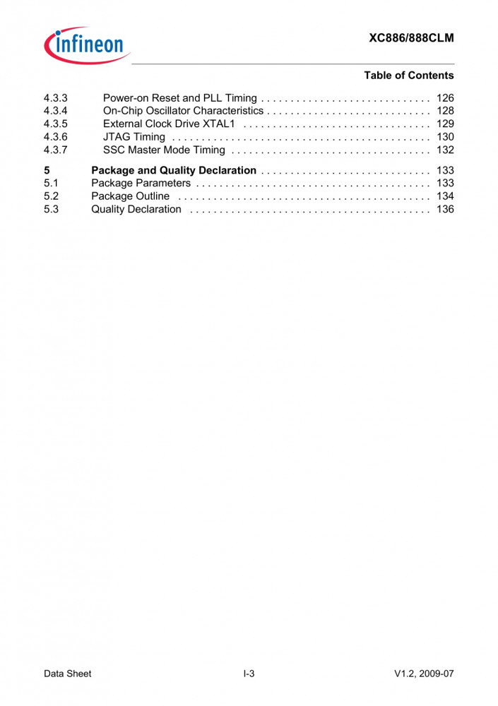 XC886LM datasheet page 7