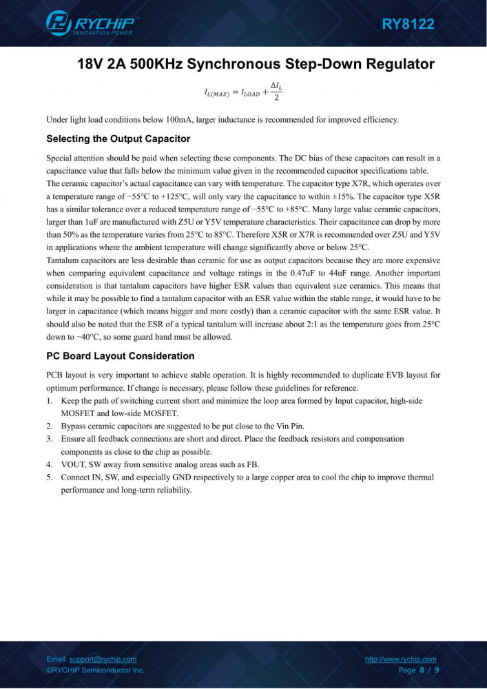 RY8122 datasheet page 8