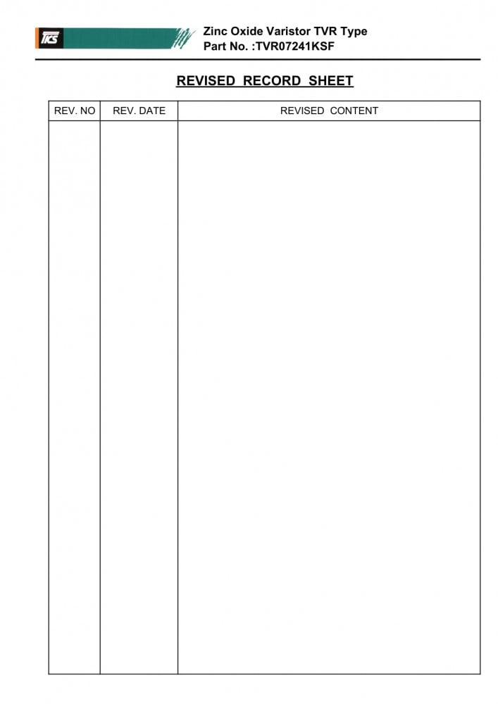 TVR07241KSF datasheet page 2
