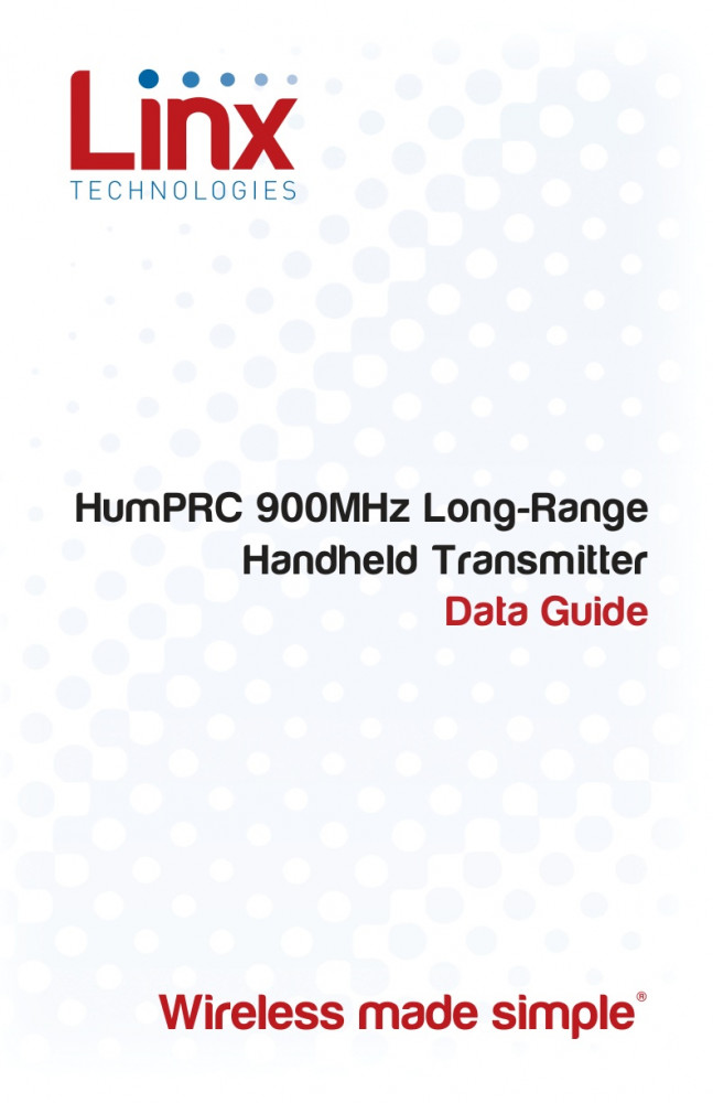 OTX-900-HH-LR8-PRC datasheet page 1