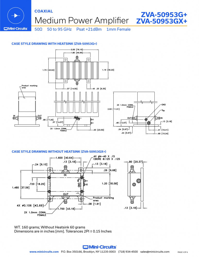 ZVA-50953G+ datasheet page 5