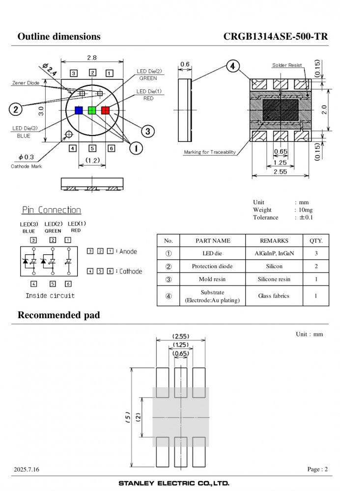CRGB1314ASE-500 datasheet page 2