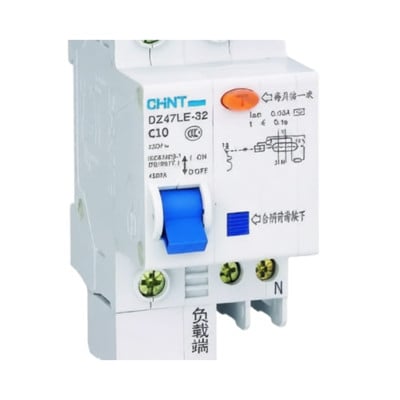 CHINT DZ47LE-63 4P C50 30mA Miniature Residual Current Circuit Breaker