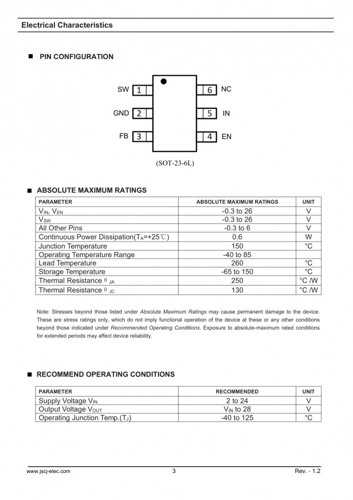 CJ9340T6 datasheet page 3