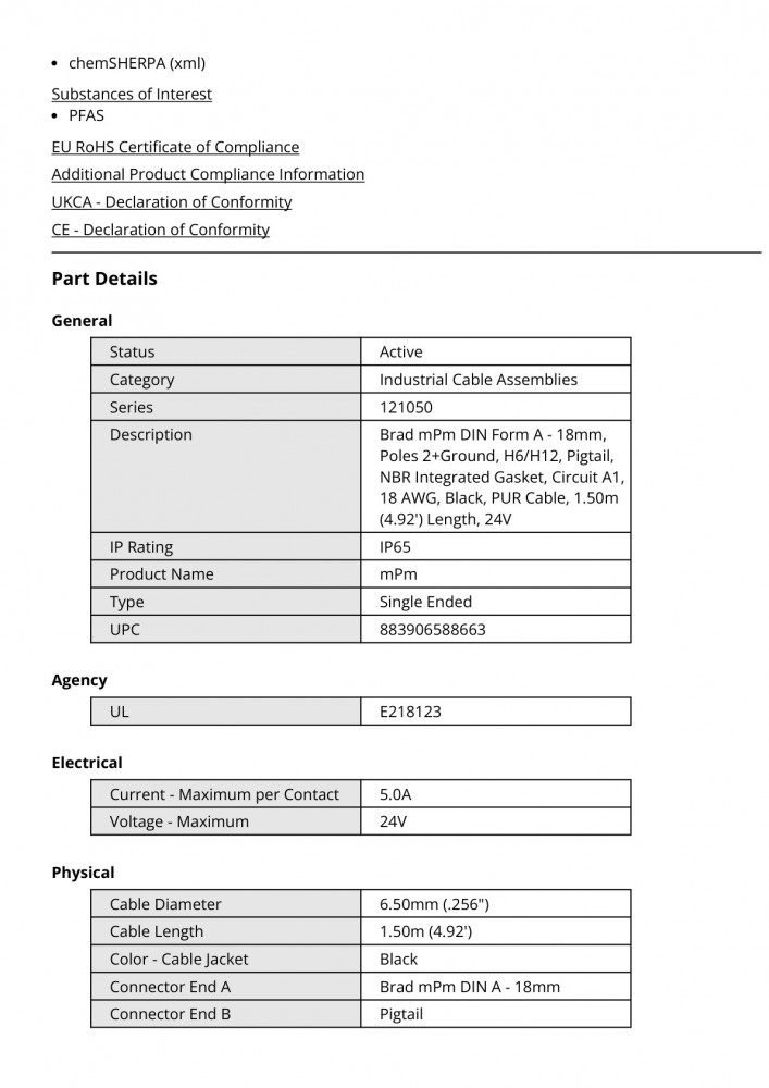 MOLEX 1210502255 product drawing, page 2