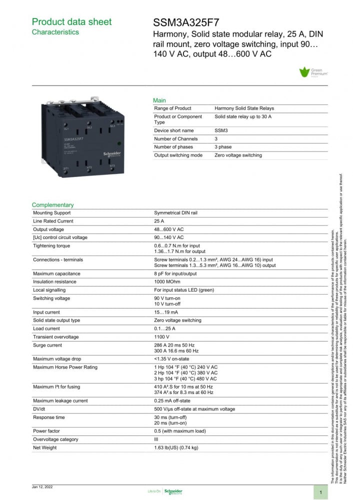 SSM3A325F7 technical document page 1