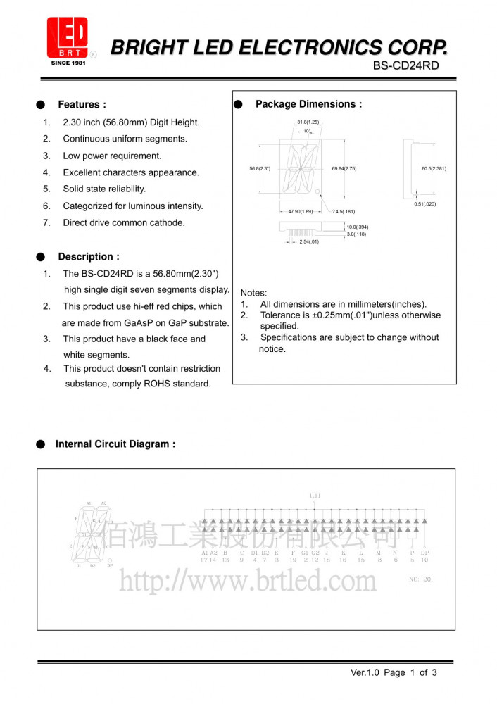BS-CD24RD datasheet page 1
