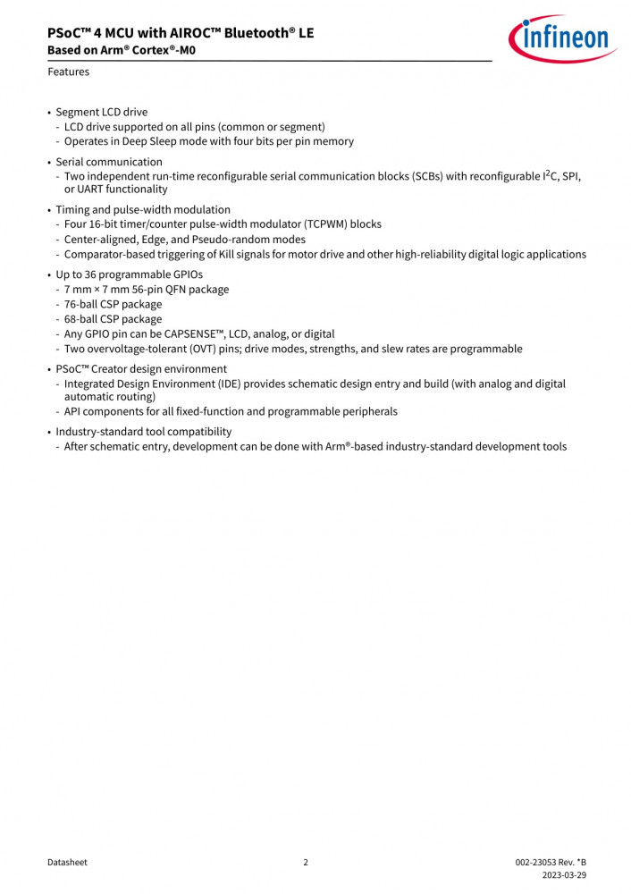 CY8CKIT-142 technical document page 2