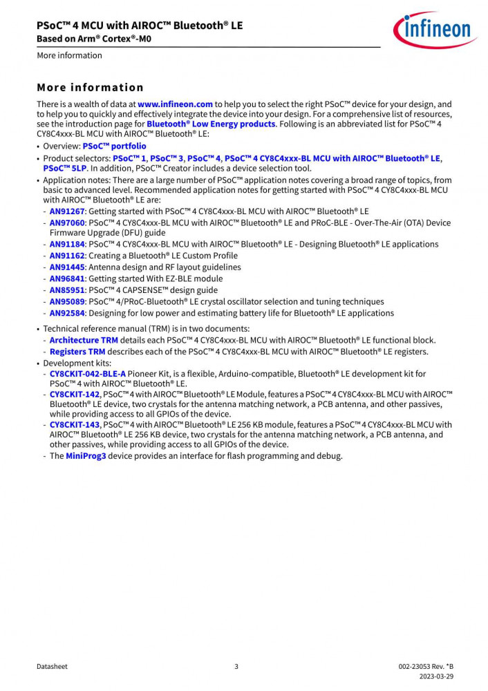 CY8CKIT-142 technical document page 3