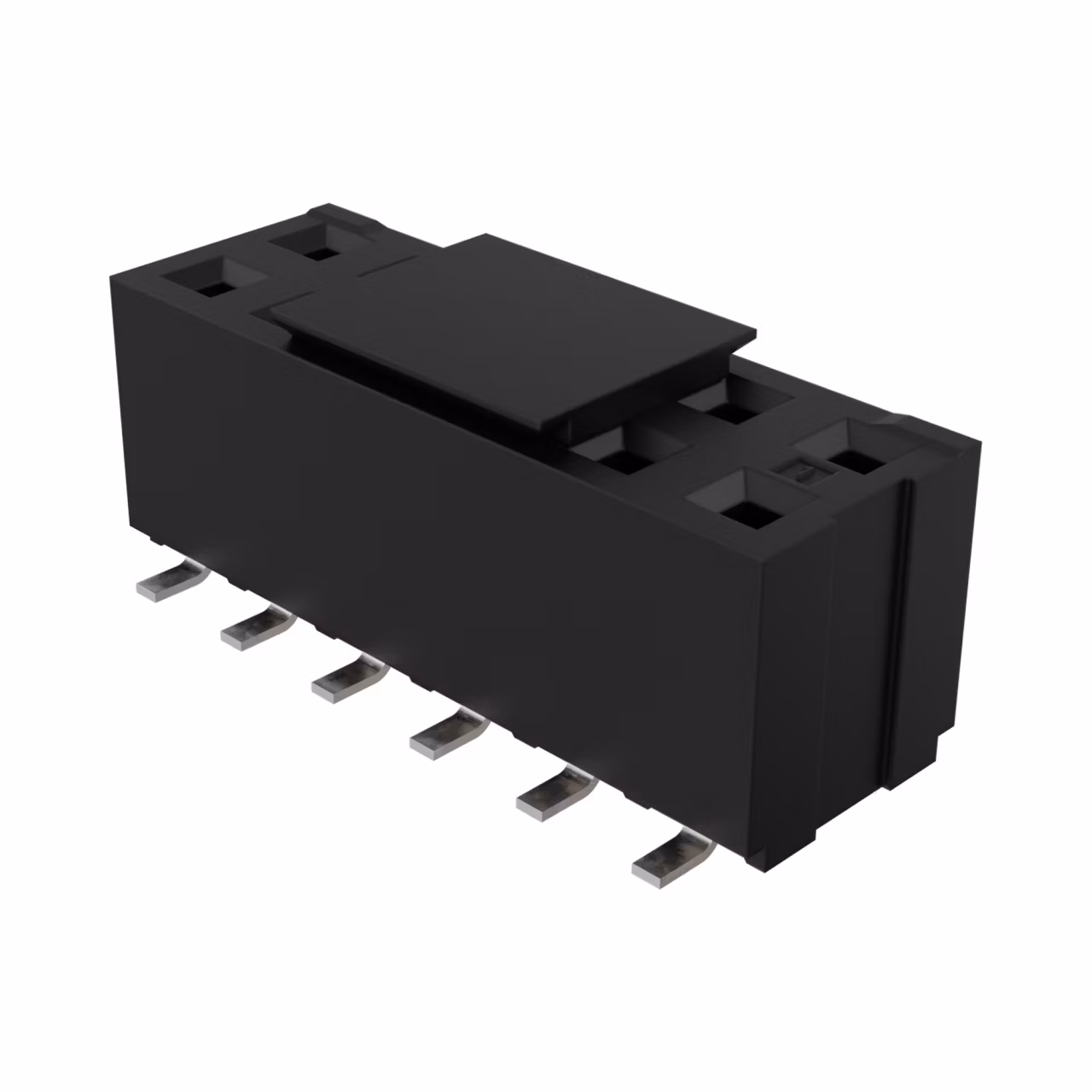 Milli-Grid Vertical Receptacle, 2.00mm Pitch, Dual Row, Surface Mount, Top/Bottom Entry, with Cap, Tube, 0.38µm Gold (Au) Plating, 12 Circuits, Lead-Free for sale
