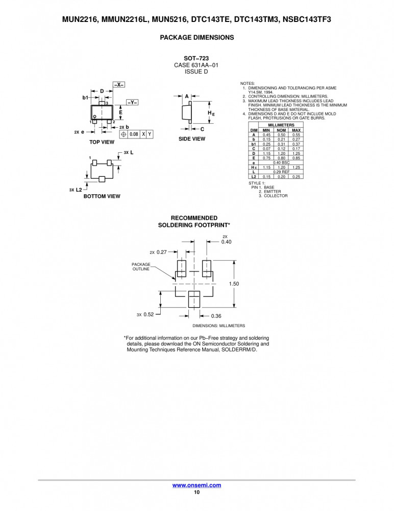 DTC143TM3T5G datasheet page 10