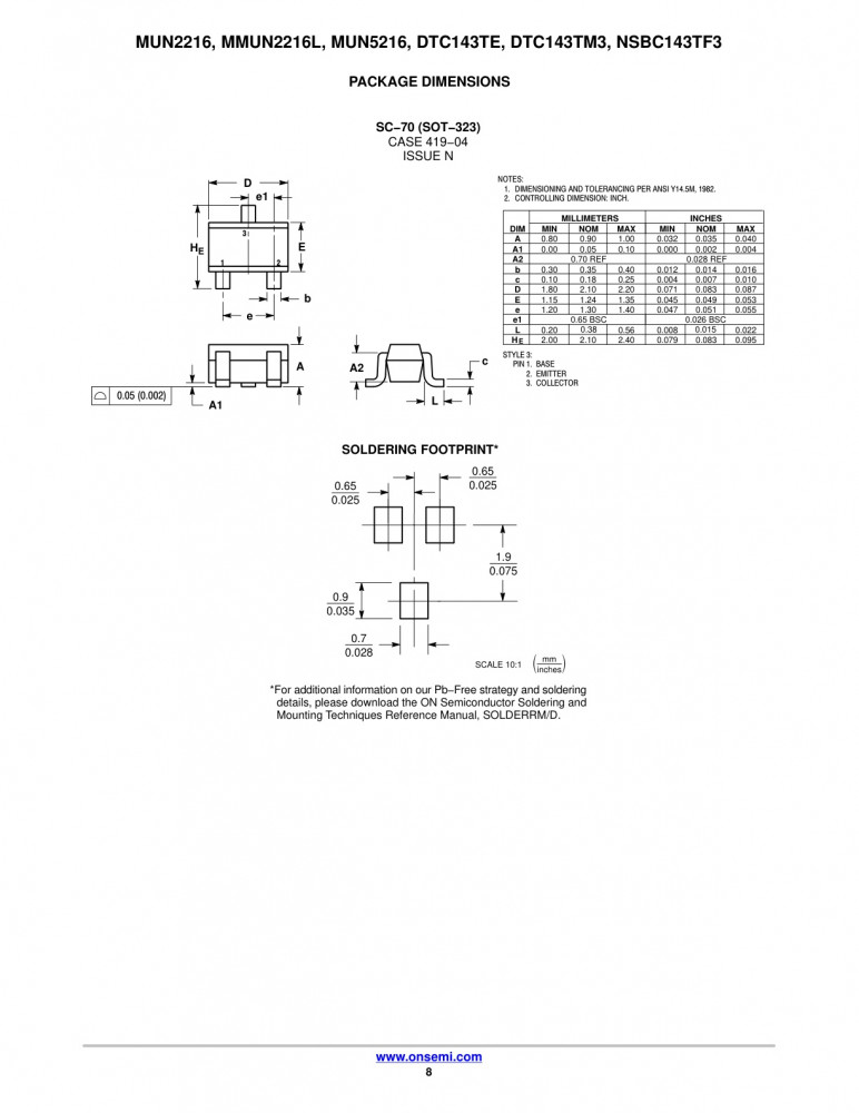 DTC143TM3T5G datasheet page 8