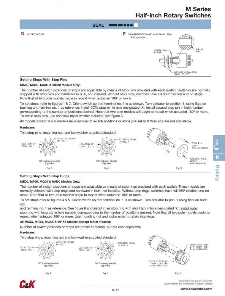 C&K MA series technical document page 5