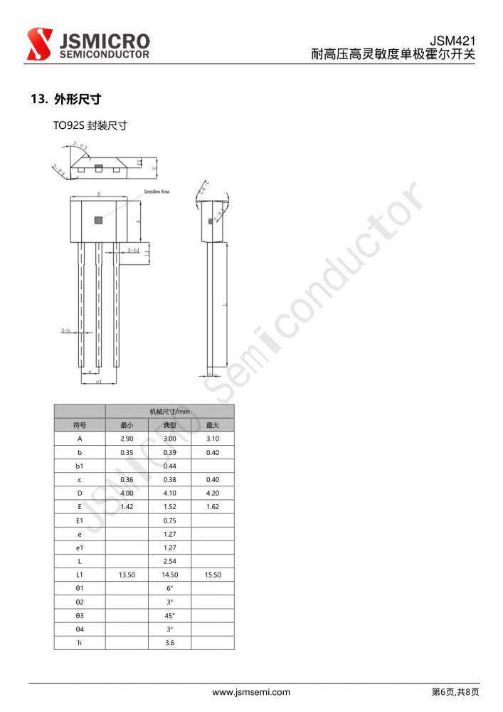 JSM421 datasheet page 6
