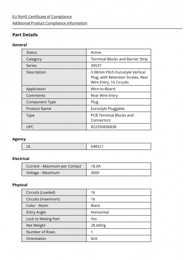 Molex 395372016 drawing page 2