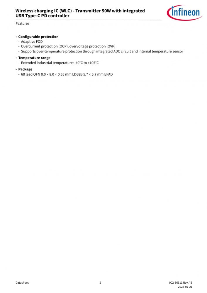 WLC1150 technical document page 2