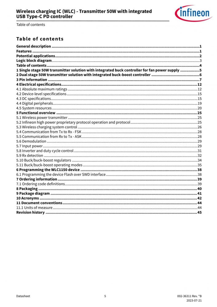 WLC1150 technical document page 5