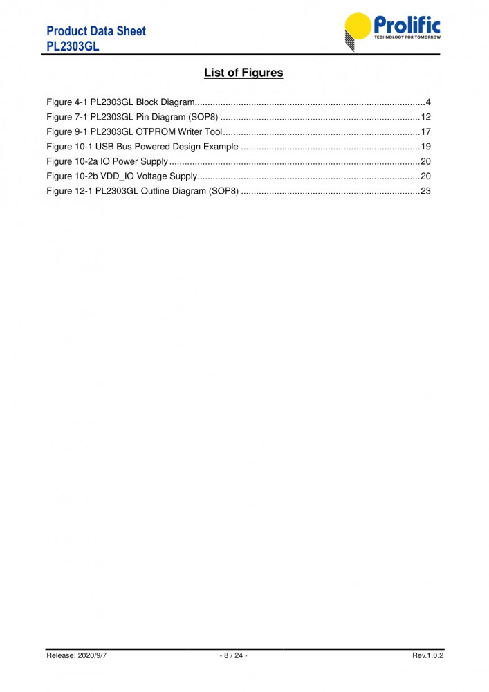 PL2303GL datasheet page 8