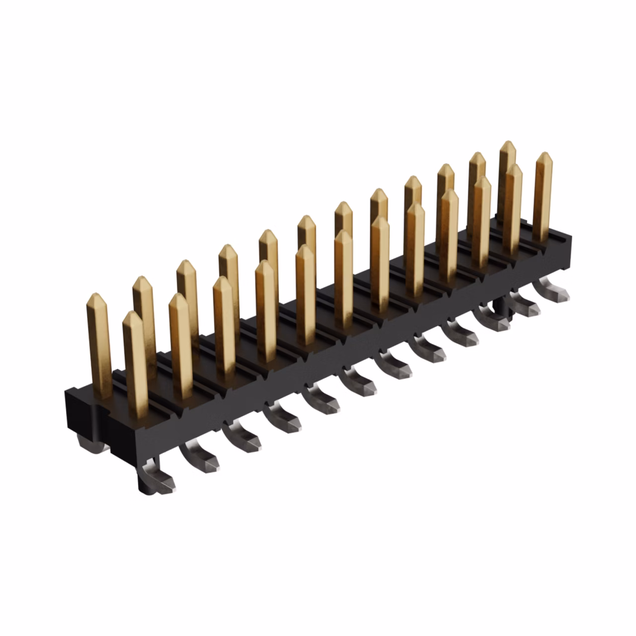 Milli-Grid Header, Vertical, Surface Mount, 42 Circuits, 0.76µm Gold (Au) Plating, Mating Pin Length 3.80mm, with Pegs, Tube, Lead-Free