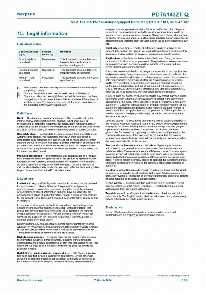 PDTA143ZT-QR datasheet page 10
