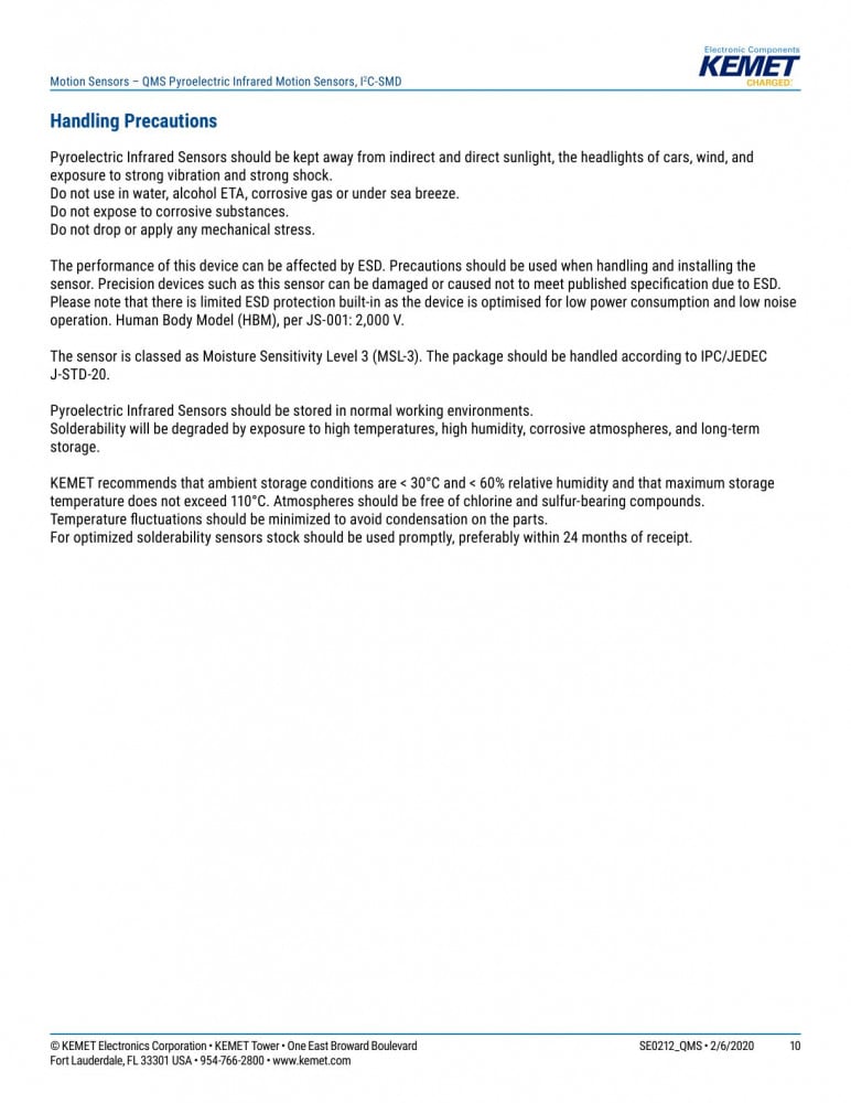 KEMET QMS document page 10