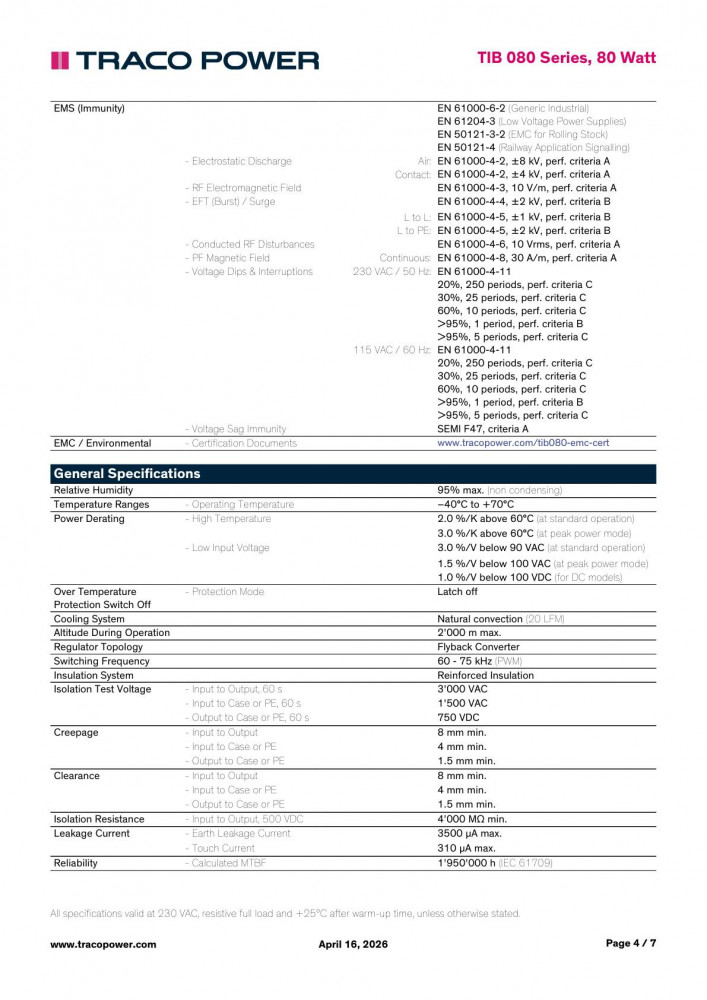 TIB 080 series datasheet page 4