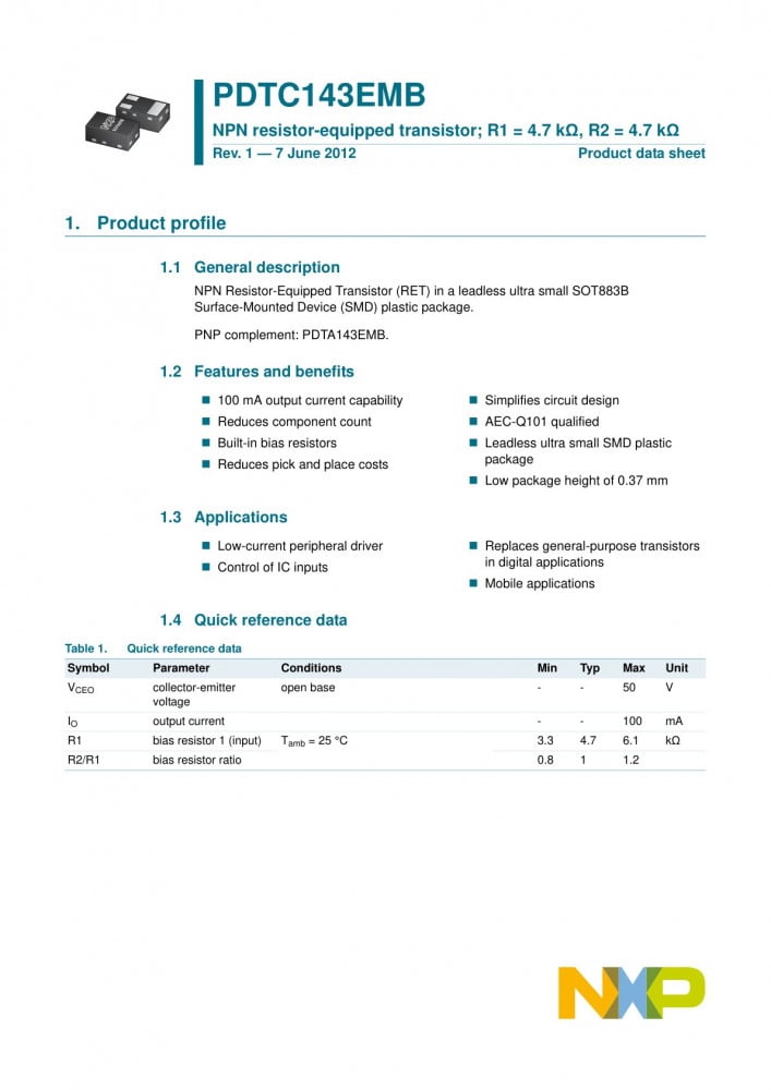 PDTC143EMB datasheet page 2