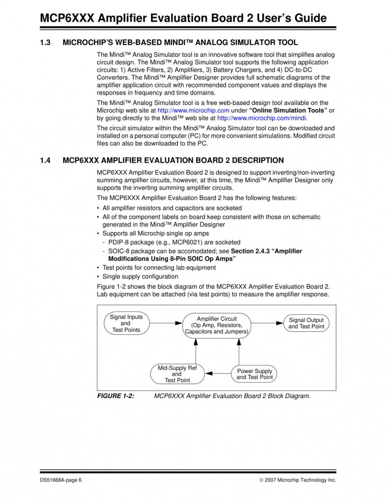 MCP6XXXEV-AMP2 document page 10
