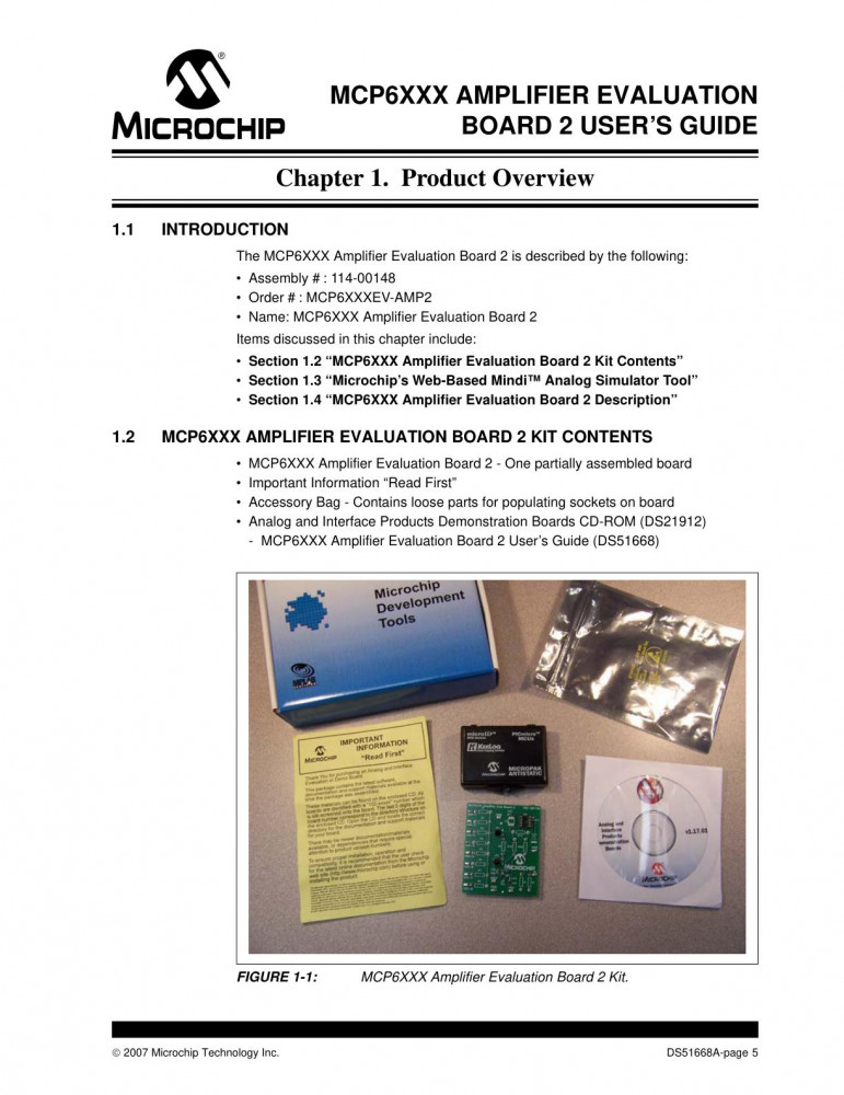 MCP6XXXEV-AMP2 document page 9