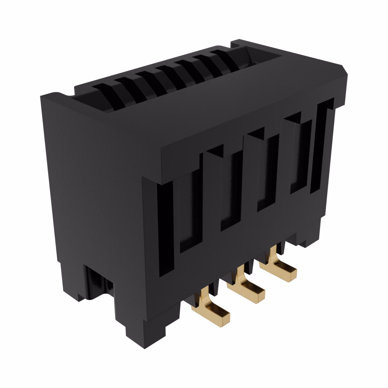 Easy-On FFC/FPC Connector, 0.50mm Pitch, Surface Mount, Vertical, Non-ZIF, Standard Footprint, Gold Plating, Black, 7 Circuits for sale
