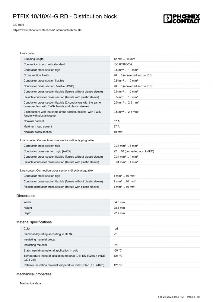 Phoenix Contact 3274036 technical document page 3