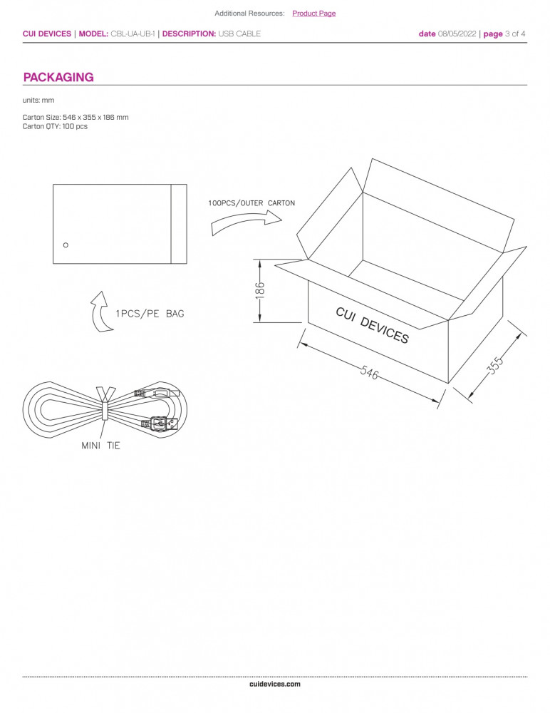 CBL-UA-UB-1 datasheet page 3