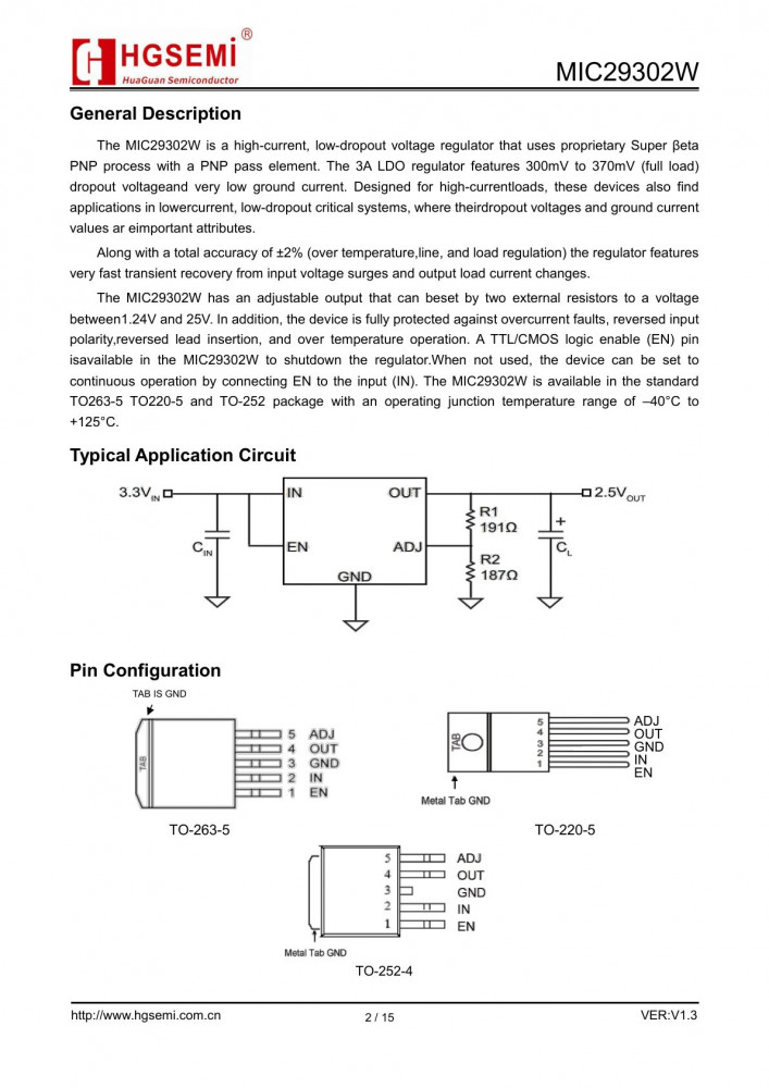 MIC29302WU/HG datasheet page 2