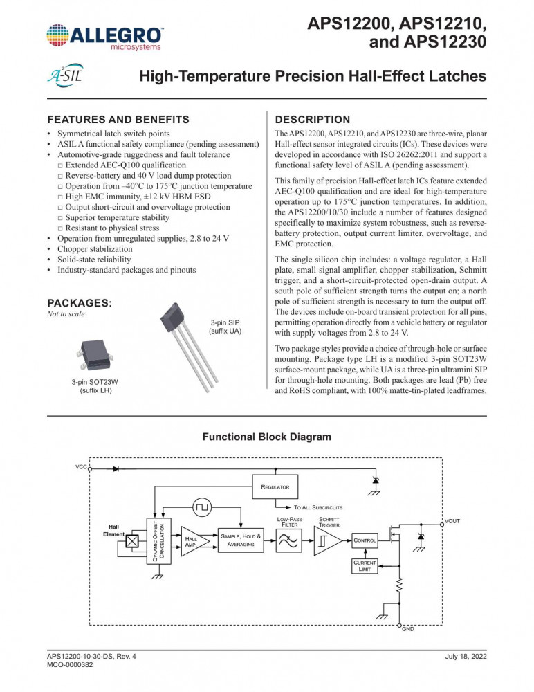 APS12210LUAA datasheet page 1