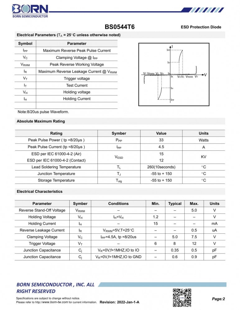 BS0544T6 datasheet page 2