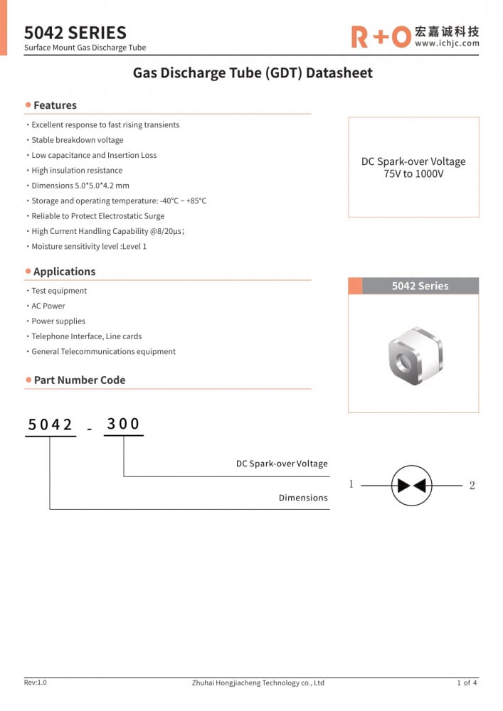 5042 series datasheet page 1