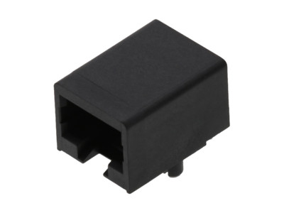 Modular Jack, Right-Angle, Low Profile, 8/8, Panel Stops