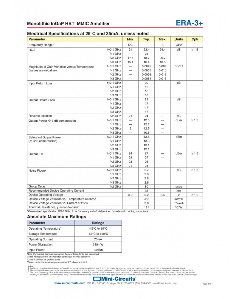 ERA-3+ datasheet page 2