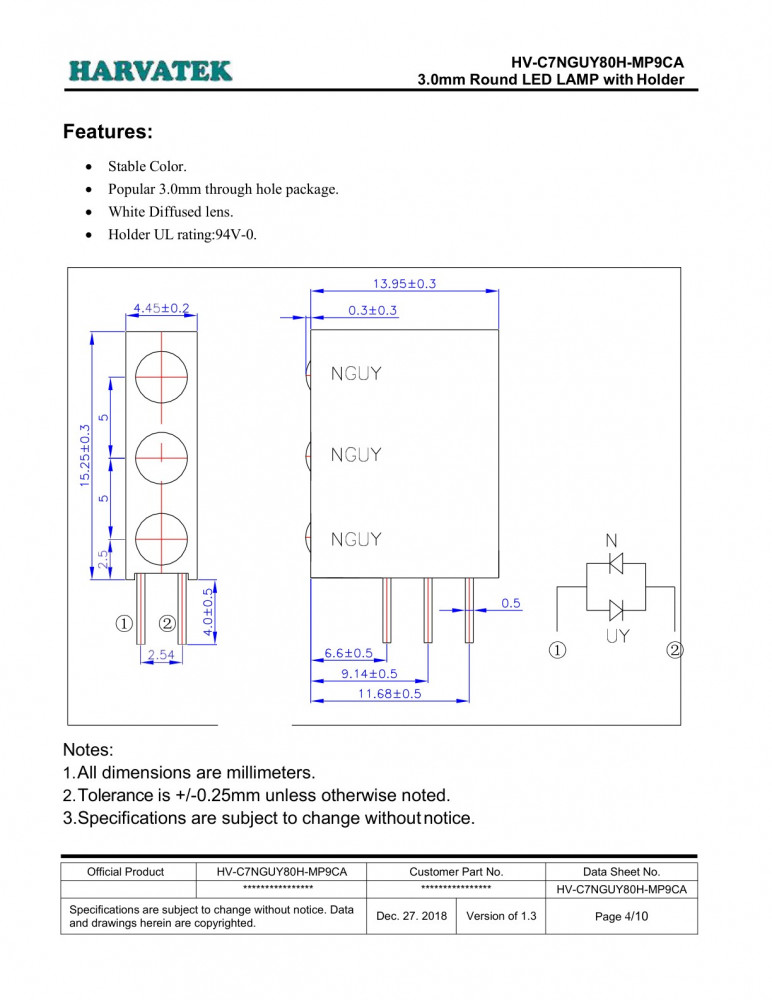 HV-C7NGUY80H-MP9CA datasheet page 4