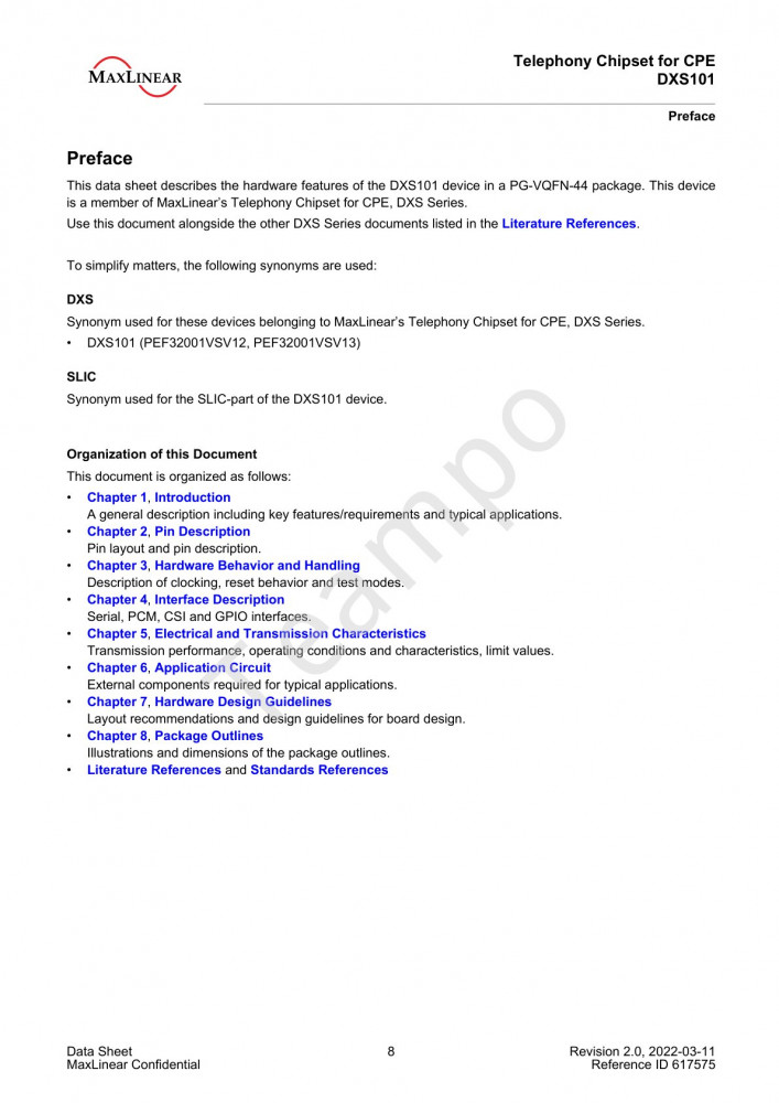 PEF32001VSV12 DXS101 datasheet page 10