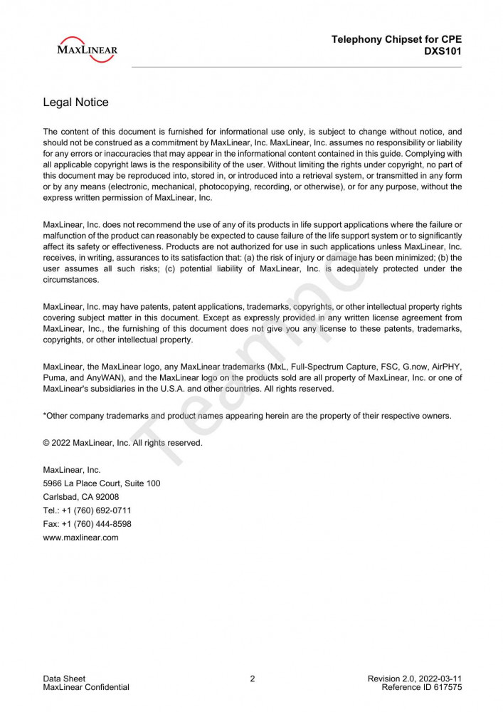 PEF32001VSV12 DXS101 datasheet page 4