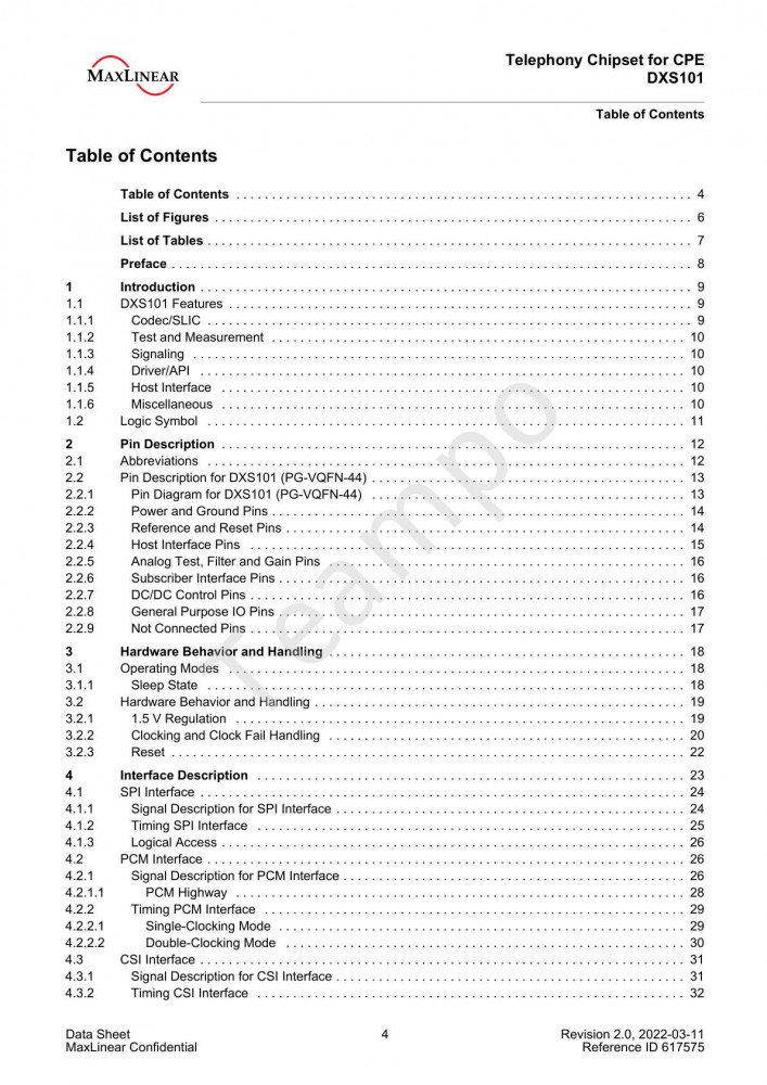 PEF32001VSV12 DXS101 datasheet page 6