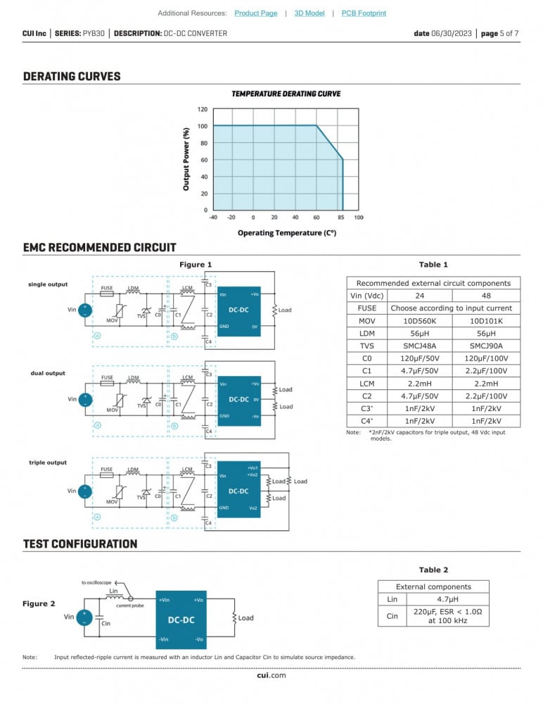 PYB30 datasheet page 5