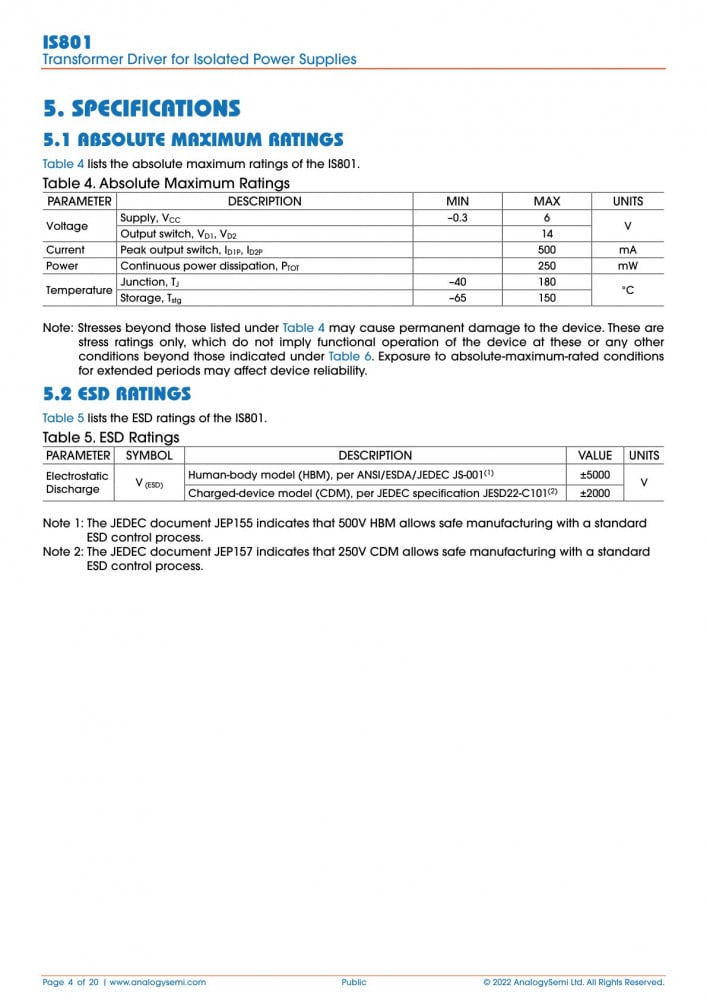 IS802 datasheet page 4