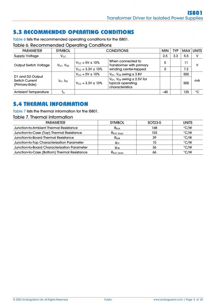 IS802 datasheet page 5