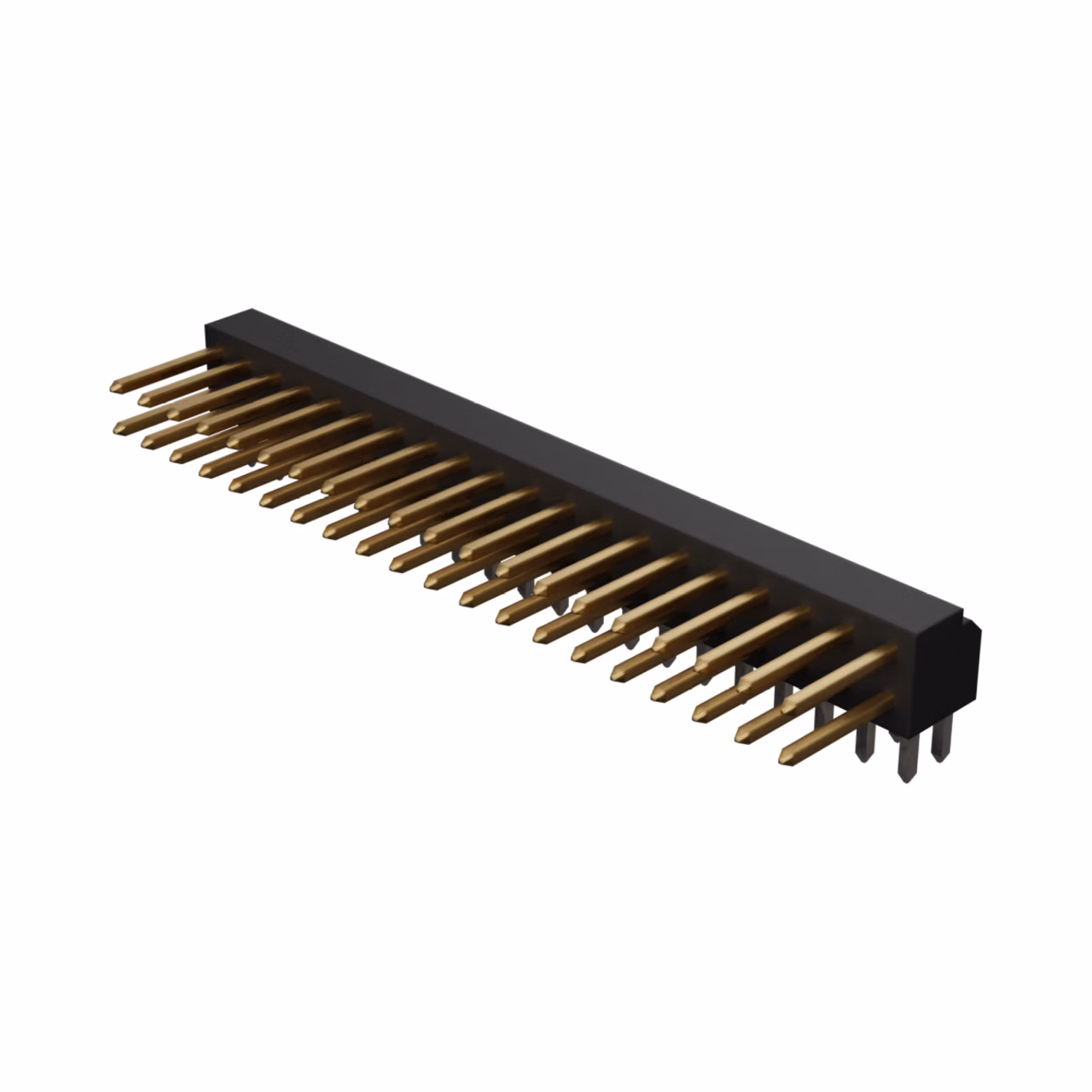 2.00mm Pitch Milli-Grid Header, Right-Angle, Through Hole, 40 Circuits, 0.38µm Gold (Au) Plating, Mating Pin Length 6.00mm, Tail Length 2.90mm, Tray, Lead-Free for sale